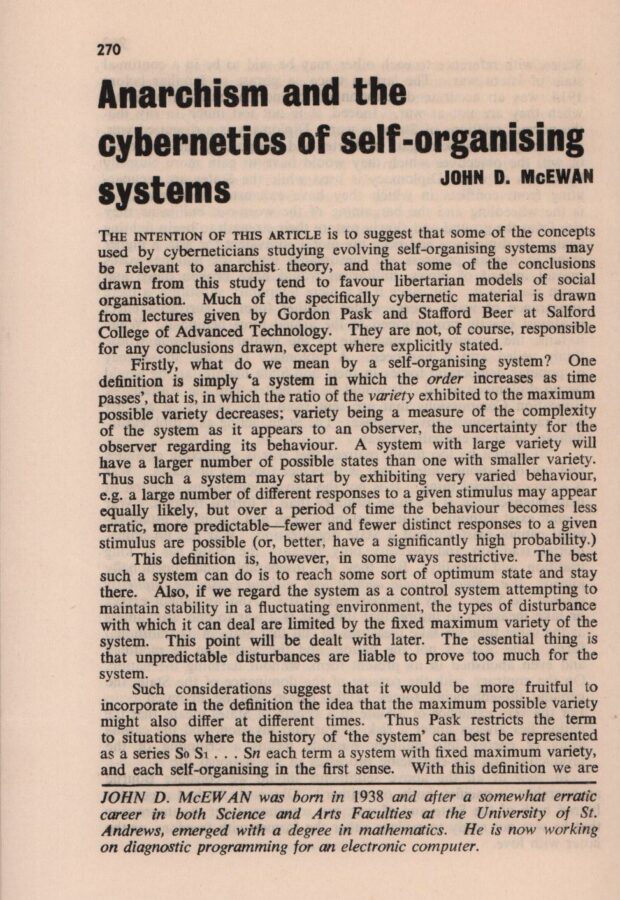 Anarchist Cybernetics by Thomas Swann – The Institute for Anarchist Studies